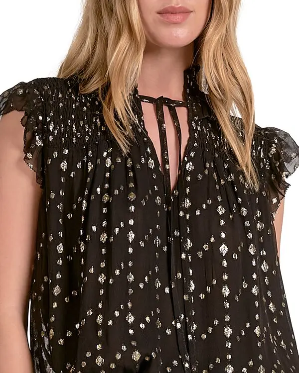 Elan Metallic Clip Dot Top