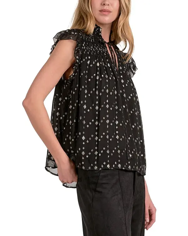 Elan Metallic Clip Dot Top