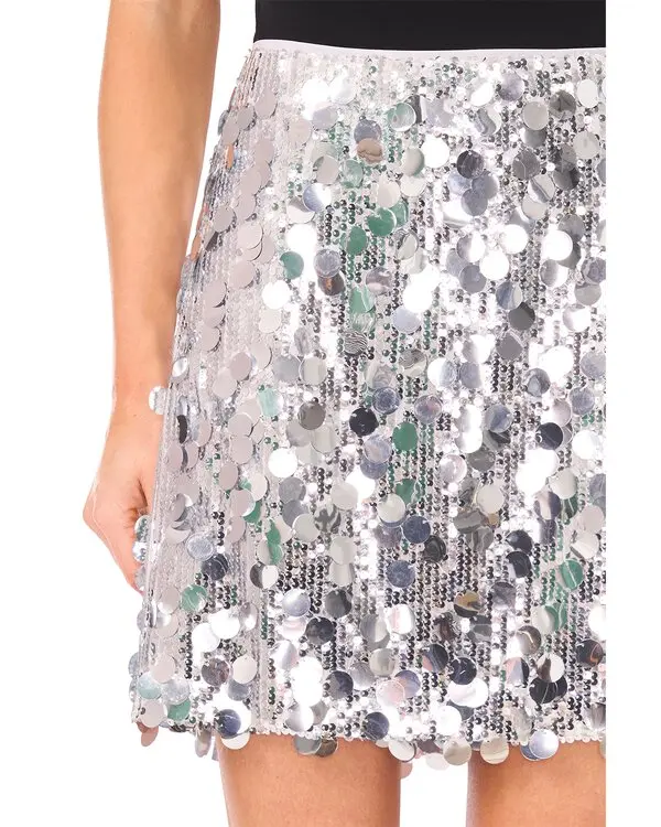 CECE DUPRAZ Sequin Paillette Mini Skirt