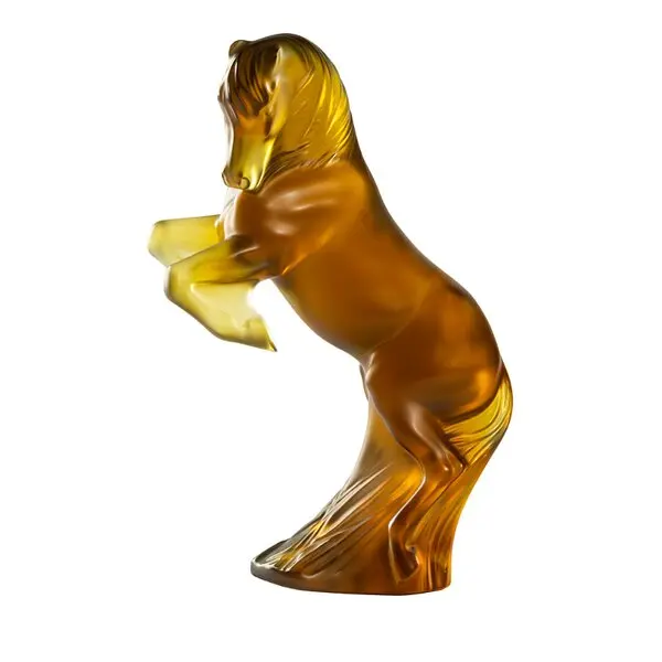 Lalique Prancing Horse Sculpture, Small - Canyon