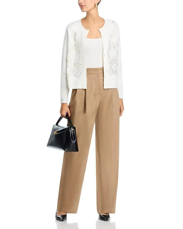 SIONI Embellished Snap Front Cardigan
