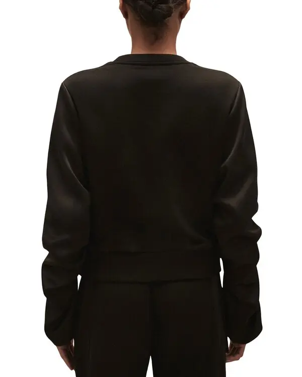 REISS Plie Woven Mixed Sweat Top