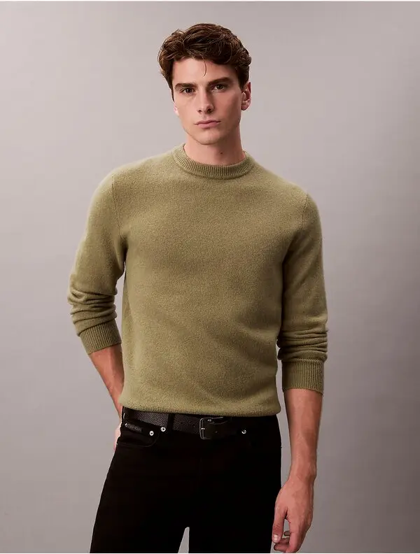 Calvin Klein Merino Wool Relaxed Sweater - Fatigue