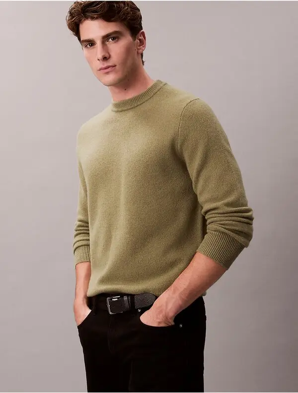 Calvin Klein Merino Wool Relaxed Sweater - Fatigue
