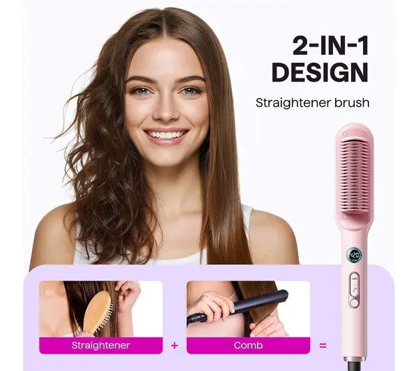 WAVYTALK Sleek Sweep Ionic Straightener Brush