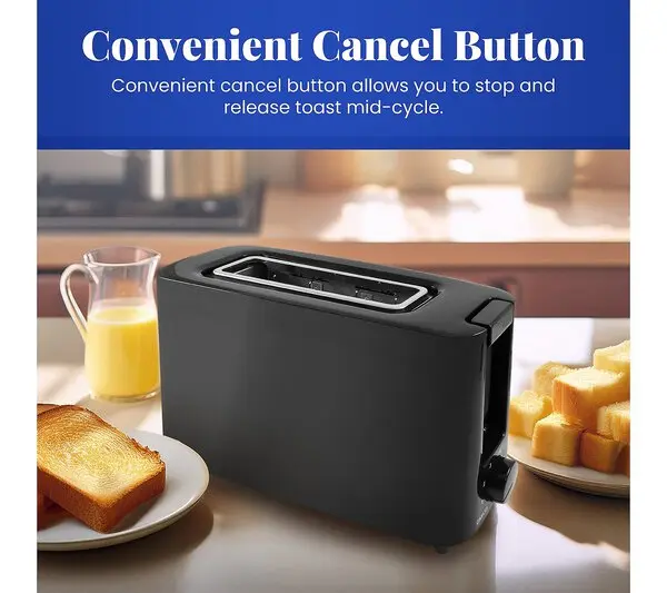 ELITE Cuisine Single Slice Toaster W/ Cancel Fe Ature