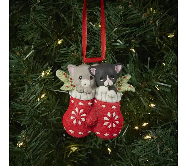 PRECIOUS MOMENTS Pm Wishing You A Warm & Cozy Christmas Kittens In Mittens - One-color