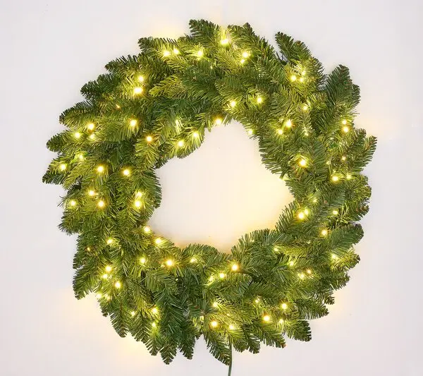 BETHLEHEM LIGHTS As Is 26' Color Prism Wreath - One-color