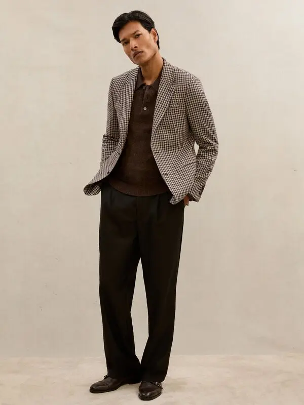 REISS Atelier Check Single-breasted Blazer