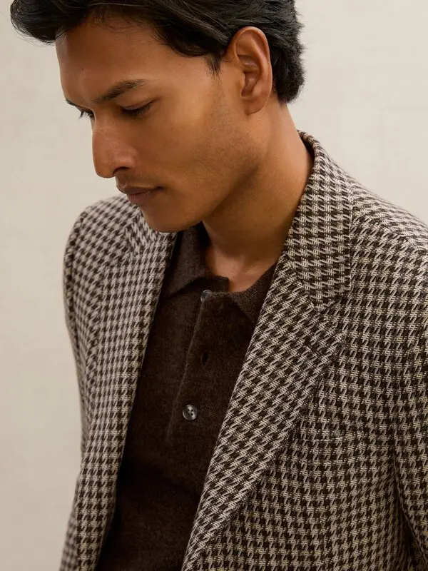 REISS Atelier Check Single-breasted Blazer
