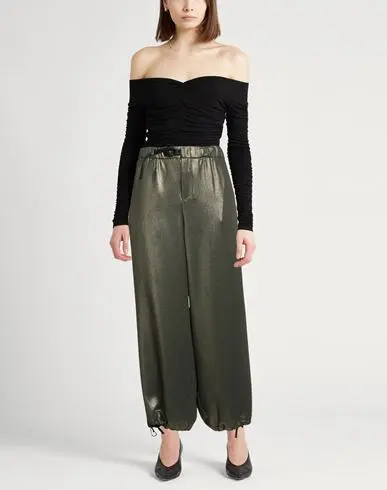 WHITE SAND Wide-leg Metallic Pants