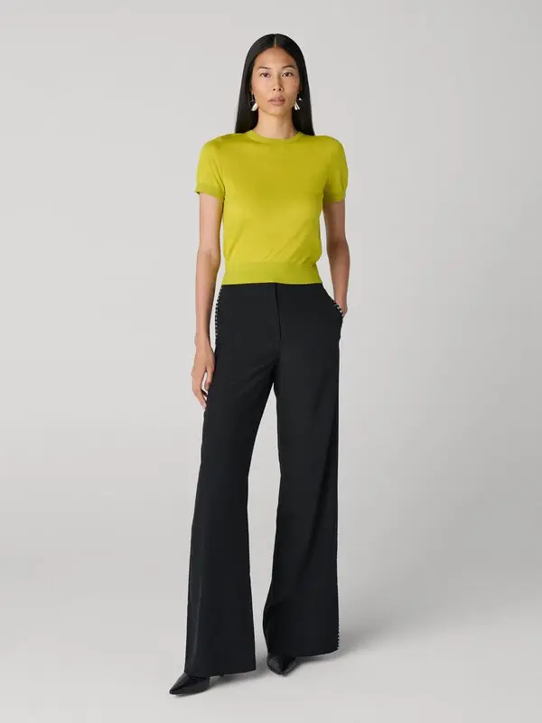 Diane Von Furstenberg Alexander Wide Leg Pants - Black