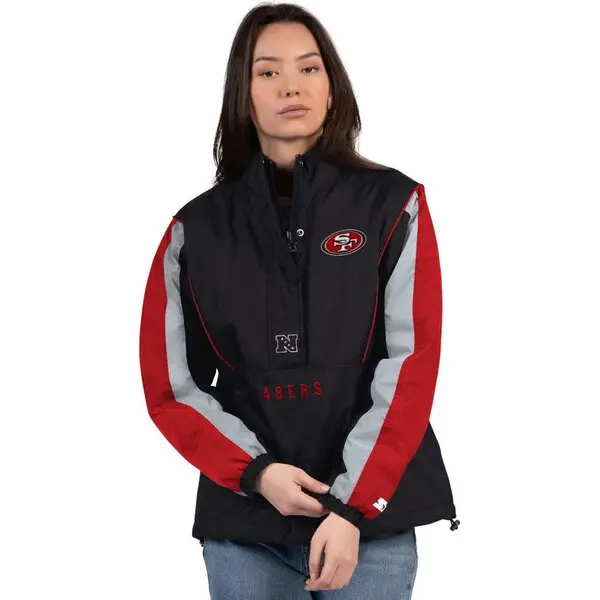 STARTER San Francisco 49ers Thursday Night Gridiron Half-zip Jacket