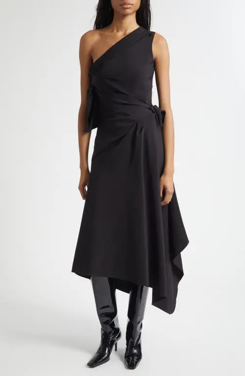Monse Draped Towel Dress - Black