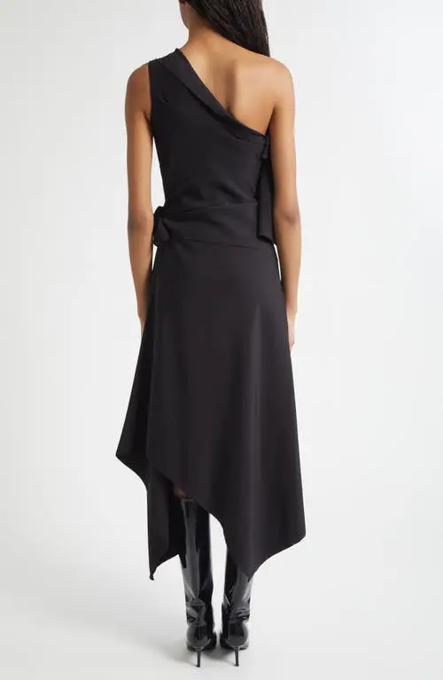 Monse Draped Towel Dress - Black