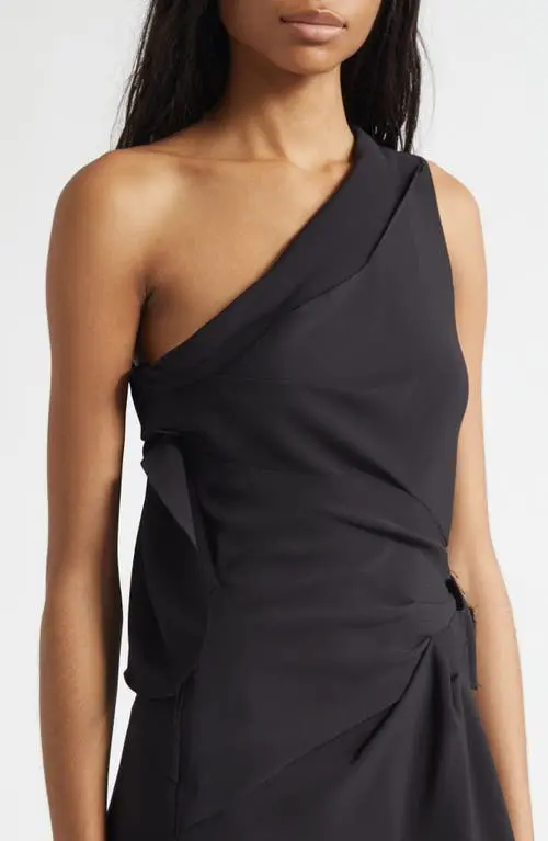 Monse Draped Towel Dress - Black