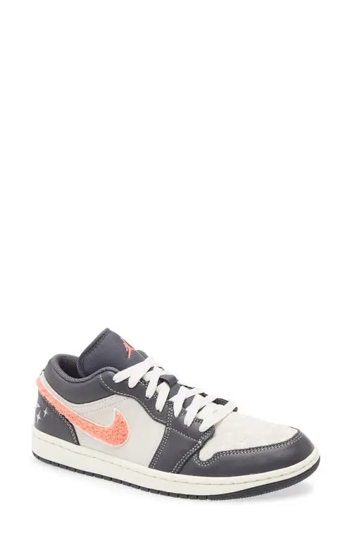 JORDAN Air 1 Low Basketball Sneakers - Light Graphite/sail/punch