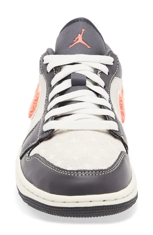 JORDAN Air 1 Low Basketball Sneakers - Light Graphite/sail/punch