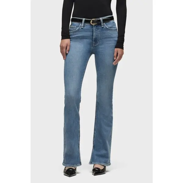 Hudson Jeans Barbara High-rise Bootcut Jeans With Flap Pocket - Reflection