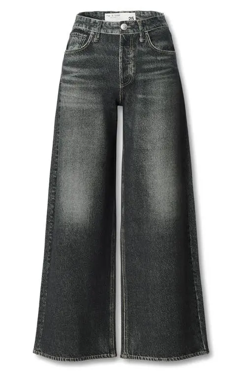 Rag & Bone Miramar Ponte Sofie High-waisted Wide Leg Jeans