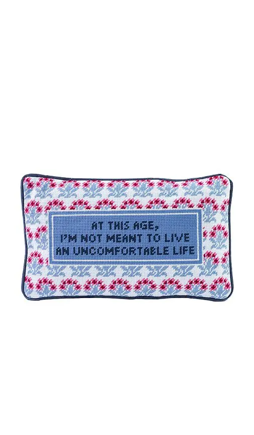 FURBISH Uncomfortable Life Needlepoint Pillow - N,a