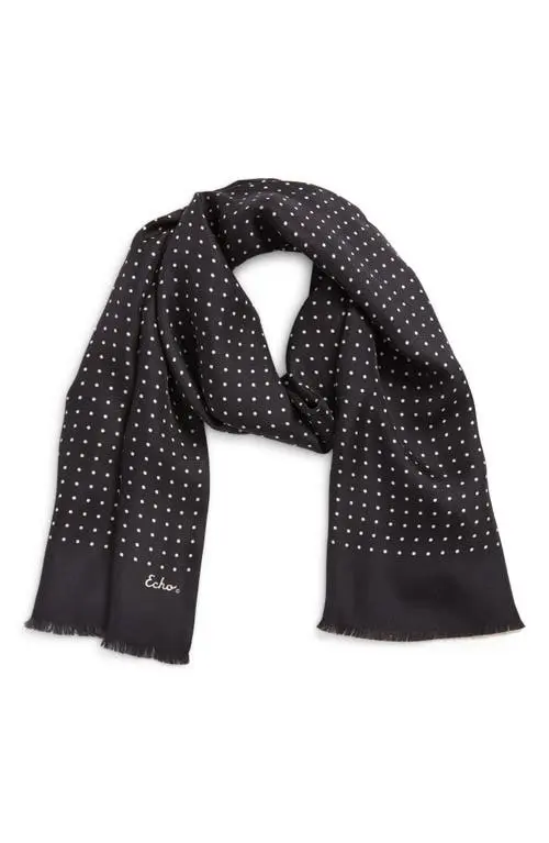 Echo Tubular Dot Scarf - Black