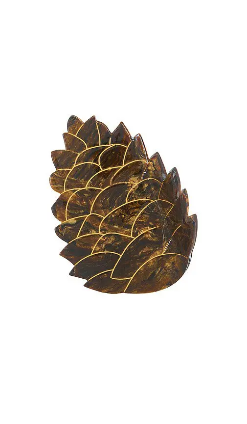 SOLAR ECLIPSE Hand-painted Pinecone Claw Clip