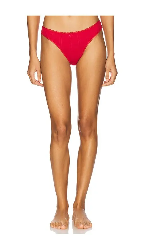 COU COU The High Rise Brief In Red - Cherry Red