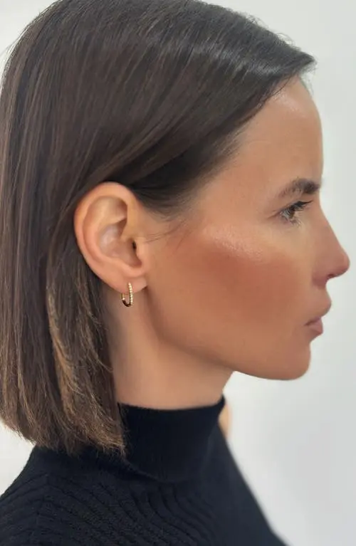 ST. MORAN Cubic Zirconia Pavé Hoop Earrings