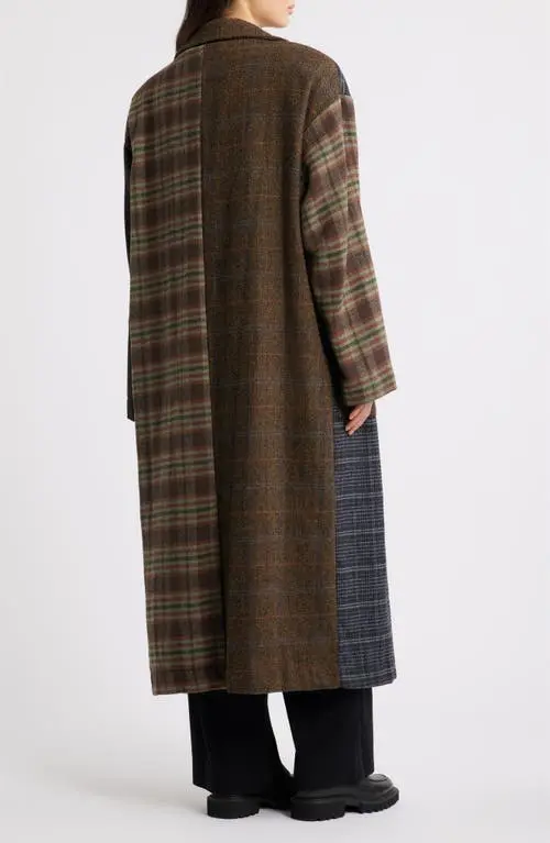 DRESSED IN LALA Longline Plaid Coat