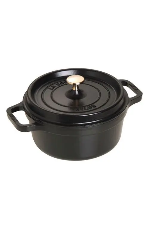 STAUB 2.75-quart Enameled Cast Iron Dutch Oven - Matte Black