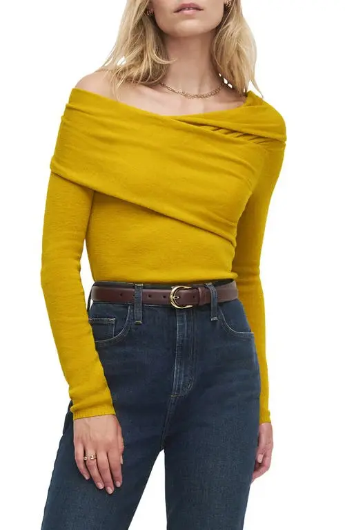 FAVORITE DAUGHTER Charmed One-shoulder Merino Wool Top