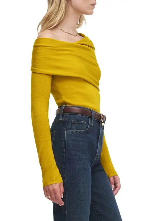 FAVORITE DAUGHTER Charmed One-shoulder Merino Wool Top