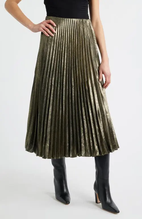 MARGARET O'LEARY Pleated Midi Skirt