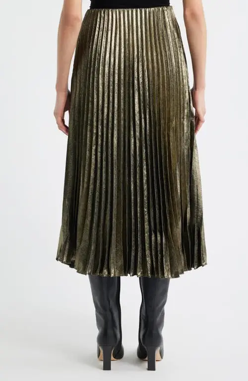 MARGARET O'LEARY Pleated Midi Skirt