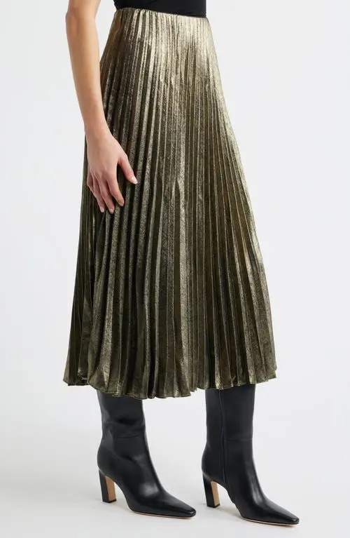 MARGARET O'LEARY Pleated Midi Skirt
