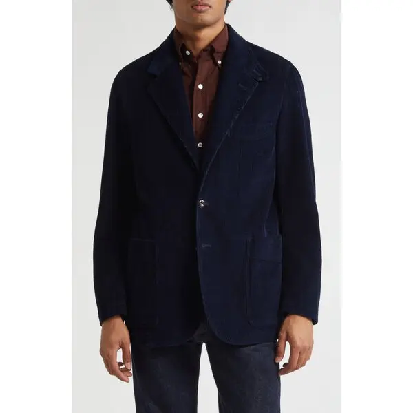 DRAKE'S Games Cotton Corduroy Blazer