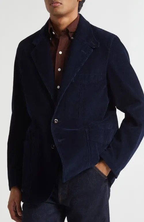 DRAKE'S Games Cotton Corduroy Blazer