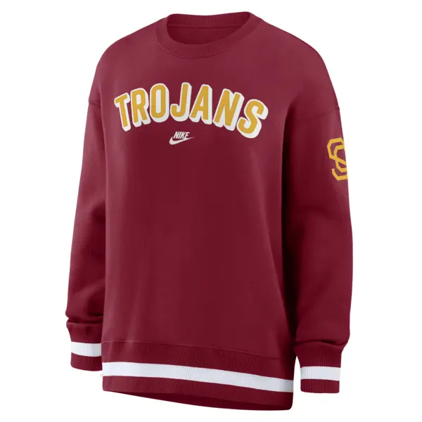 Nike Usc Legacy Phoenix Oversized Pullover Crew - Red
