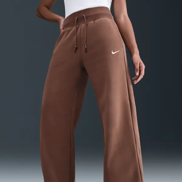 Nike Sportswear Phoenix Fleece High-waisted Wide-leg Sweatpants - Brown