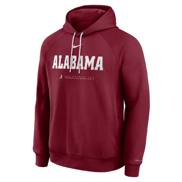Nike Alabama Courtside Basketball Practice Dri-fit Pullover Hoodie - Red