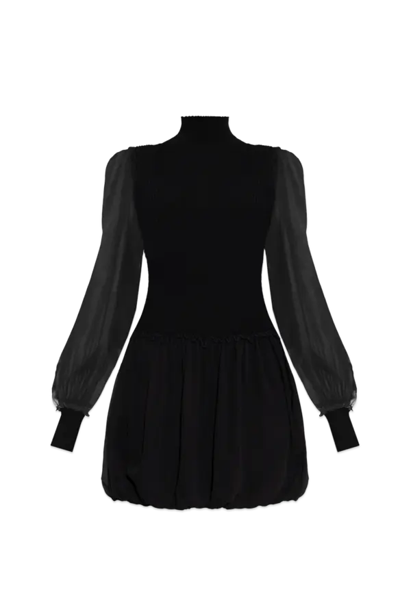 FRAME Mini Wool Turtleneck Dress