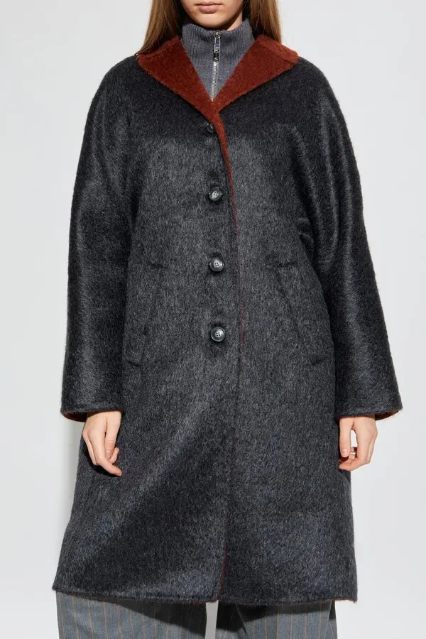 Marni Mohair-finished Overcoat - Grey