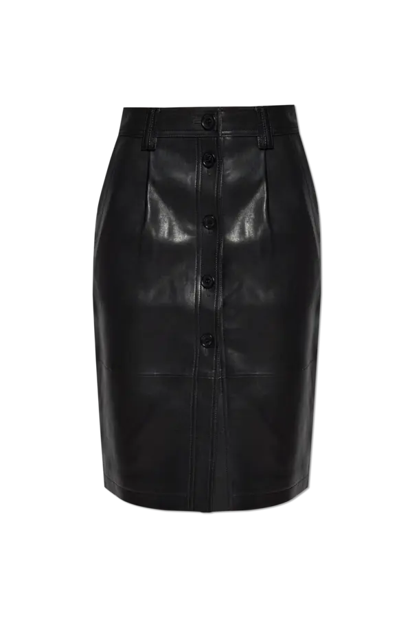 ANINE BING Leather Pencil Skirt - Black