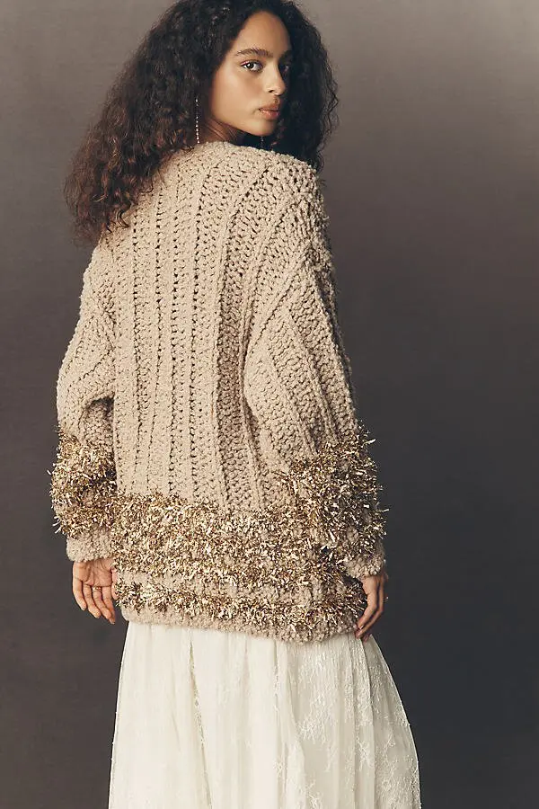 Anthropologie Tinsel Wool Blend Cardigan Sweater