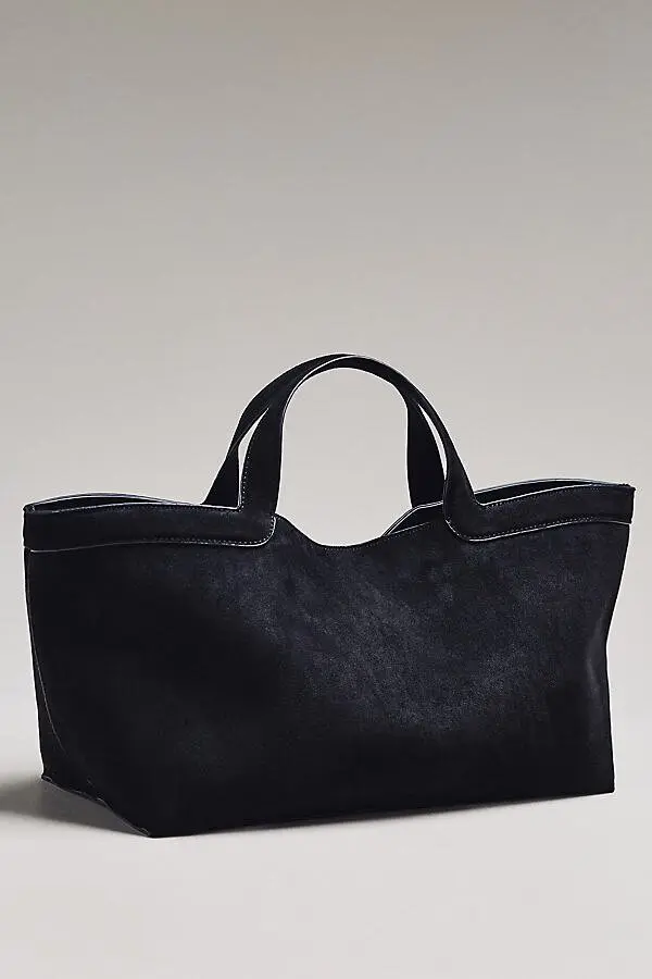 Anthropologie Faux-suede East West Tote