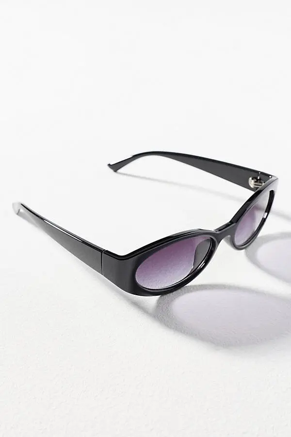 REALITY EYEWEAR Slim Wrapped Oval Sunglasses