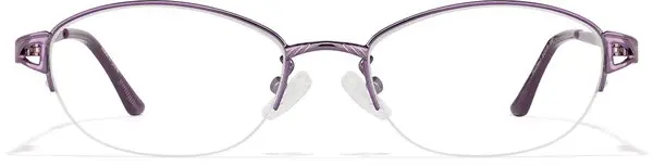 Zenni Half Rim Oval Eyeglasses - Purple