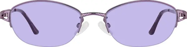 Zenni Half Rim Oval Eyeglasses - Purple