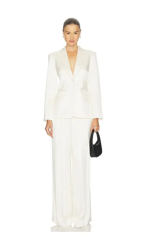 Cinq À Sept Georgia Satin Stripe Cheyenne Blazer